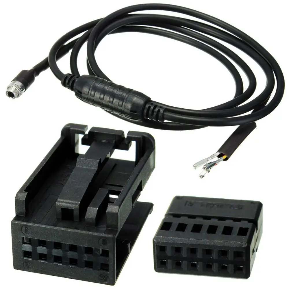 12Pin 1.5 Meter AUX Female Cable IPOD ADAPTER AUX Female For BMW 5 6 ...