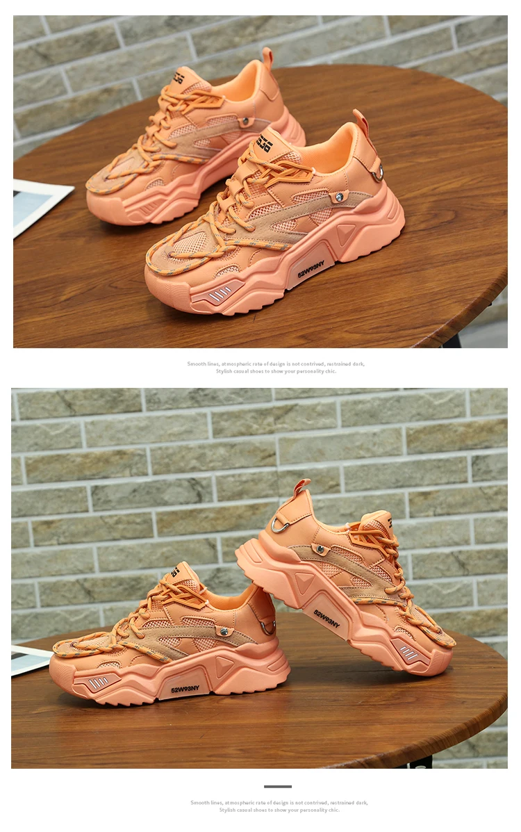 Solid Color Mesh Platform Shoes - UrbanWearOutsiders