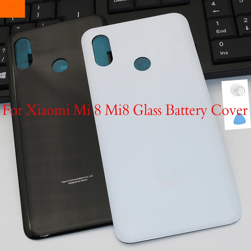 Glass Rear Housing Cover For XIAOMI MI 8 Mi8 Back Door Replacement ...