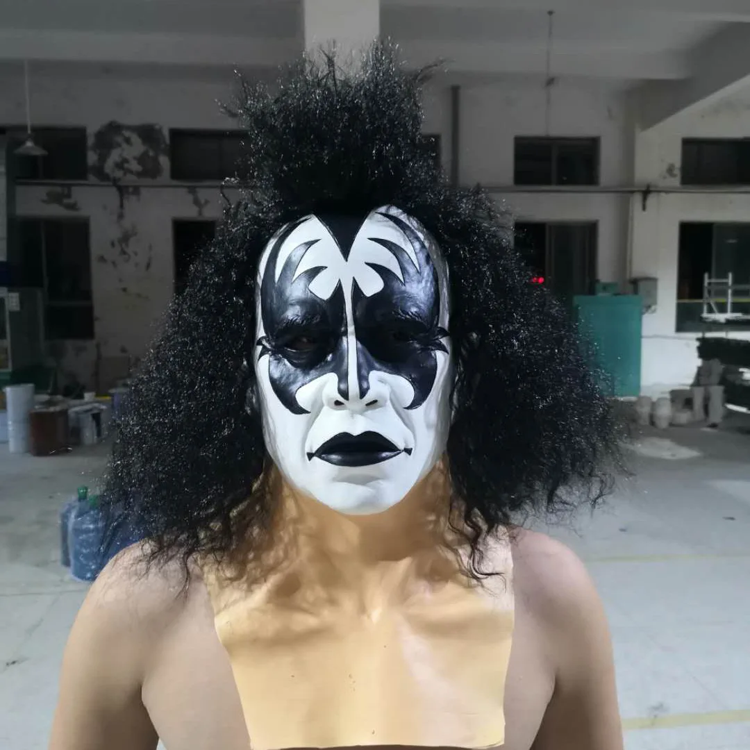 Halloween Horror Kiss Gene Simmons Singer Cosplay Mask - AllCosplay.com
