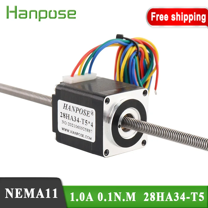 HANPOSE-28HA34-T5-4-length-100-200-300mm-screw-stepper-motor-1-0A-0-1N ...
