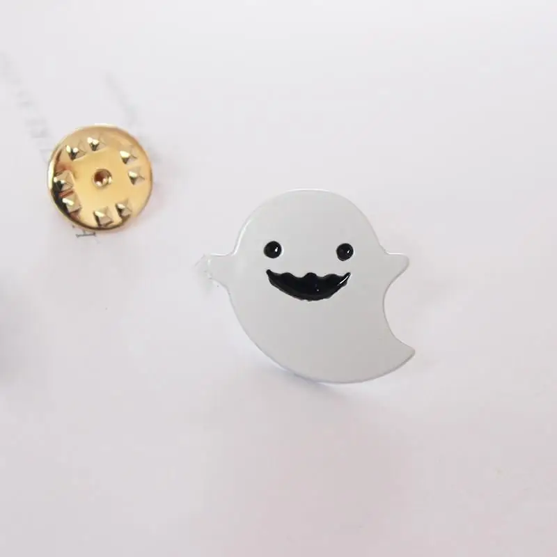 Cartoon Halloween Enamel Ghost Pins Trendy Badge Brooch Denim Coat Pin ...