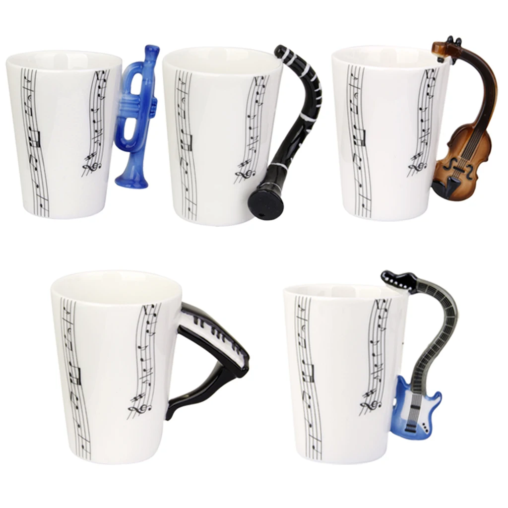 10cm-High-Music-Note-Mug-Porcelain-Coffee-Drink-Cup-with-Music ...