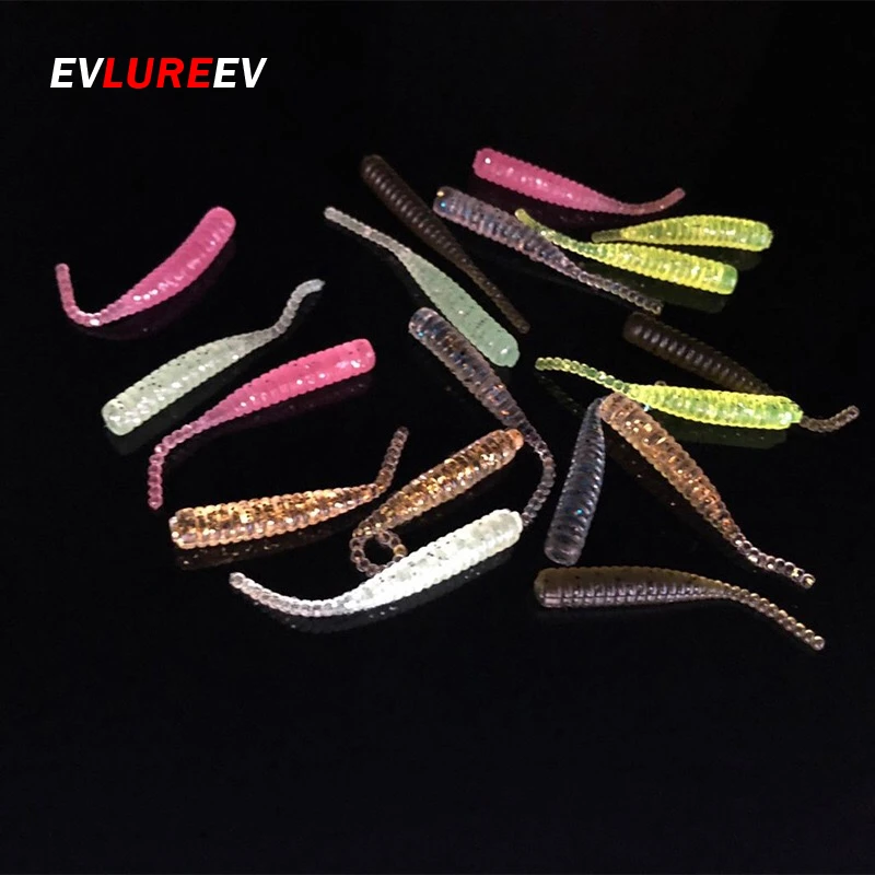 10pcs/lot 35mm0.3g small size Soft Rubber Bait Fishing Lure Jig Wobbler ...