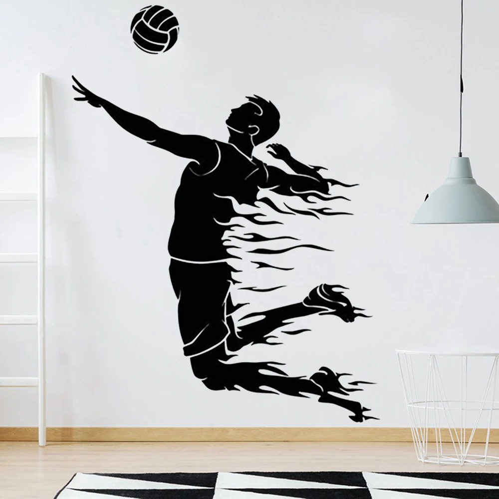 Volleyball Wall Decals Exercise Room Art Decoration Pulsation Ball ...