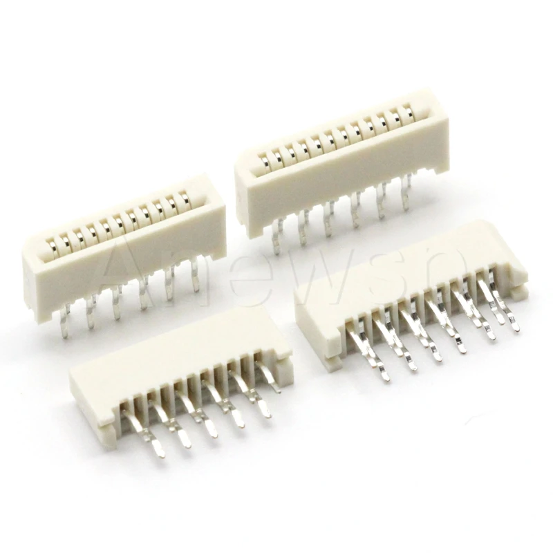 FFC/FPC 1.0mm 커넥터 LCD 플렉시블 플랫 케이블 소켓, 이중 행 직각 핀 유형, 4P, 5P, 6P, 7P, 8P ...