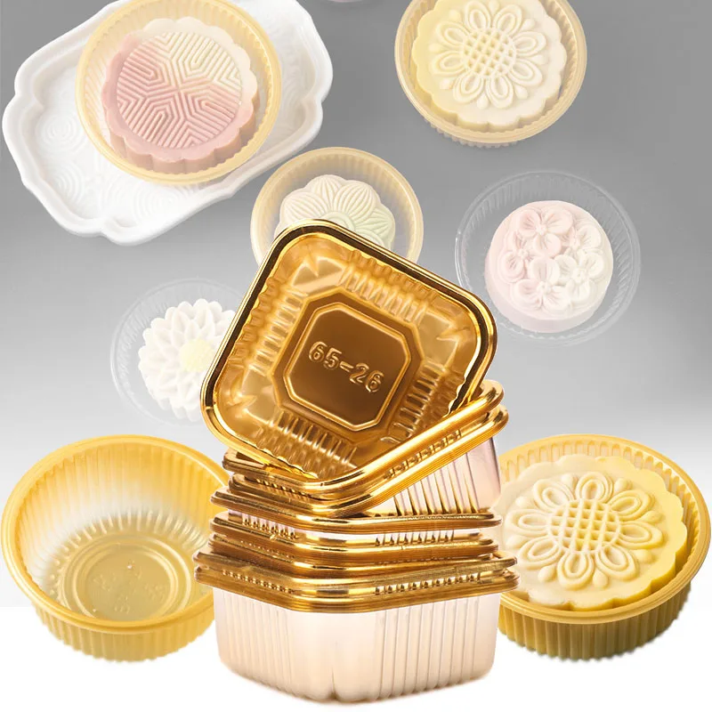 100Pcs Square Mooncake Box Plastic Inner Tray DIY Handmade Egg Yolk ...