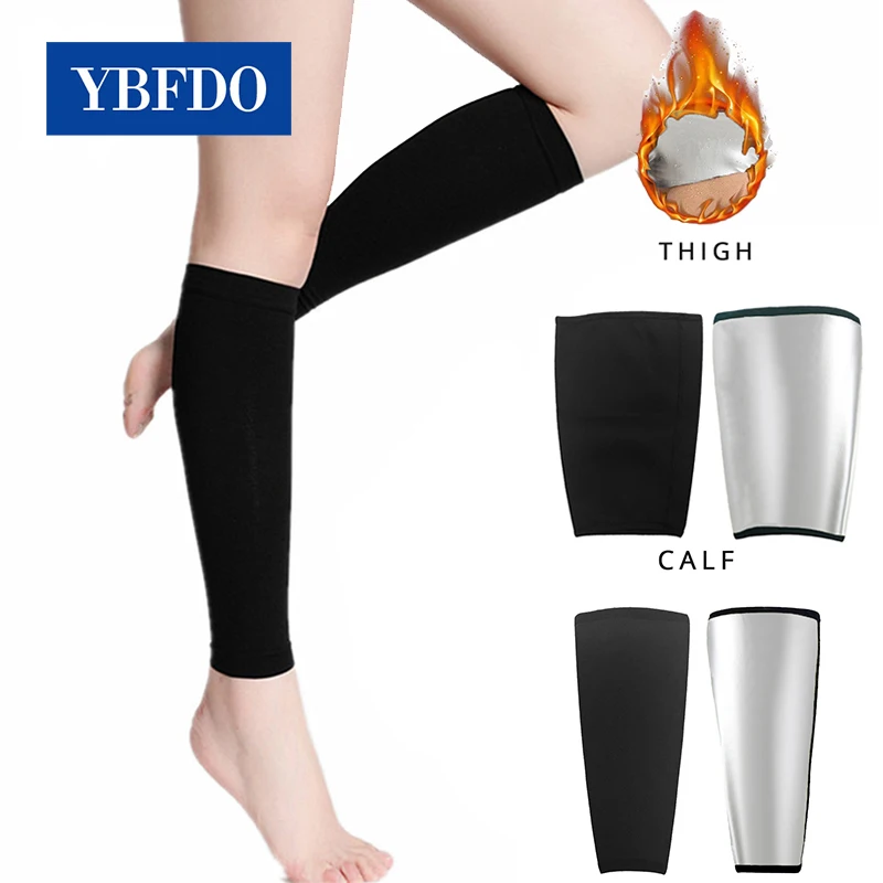 Ybfdo 슬림 허벅지 트리머 다리 셰이퍼 이온 코팅 슬리밍 종아리 땀 사우나 셰이프웨어 톤 근육 밴드 허벅지 랩 2021
