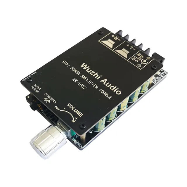 ZK-1002 HIFI 100WX2 TPA3116 Bluetooth 5.0 High Power Digital Amplifier Stereo Board AMP ...