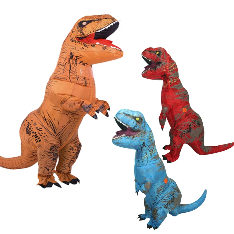 Disfraz inflable de Mascota de T REX para niños y adultos, mono de ...