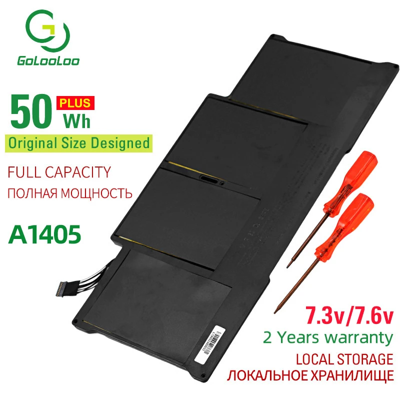 Golooloo 50Wh A1405 Laptop Battery For Apple Macbook Air 13 Inch A1496 ...