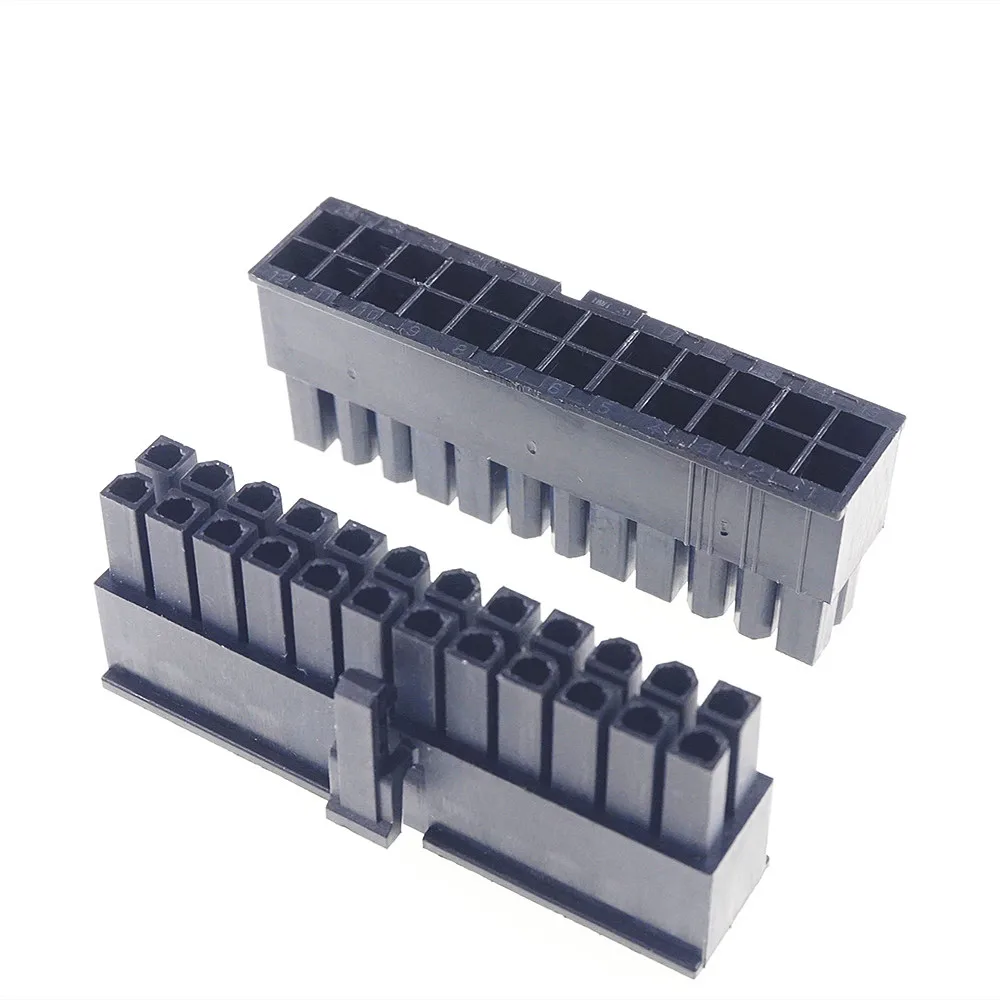 10Pcs 24 Position 2x12 Pin 4.20mm Male Housing Plug ATX CPU 24 Pin PCI ...