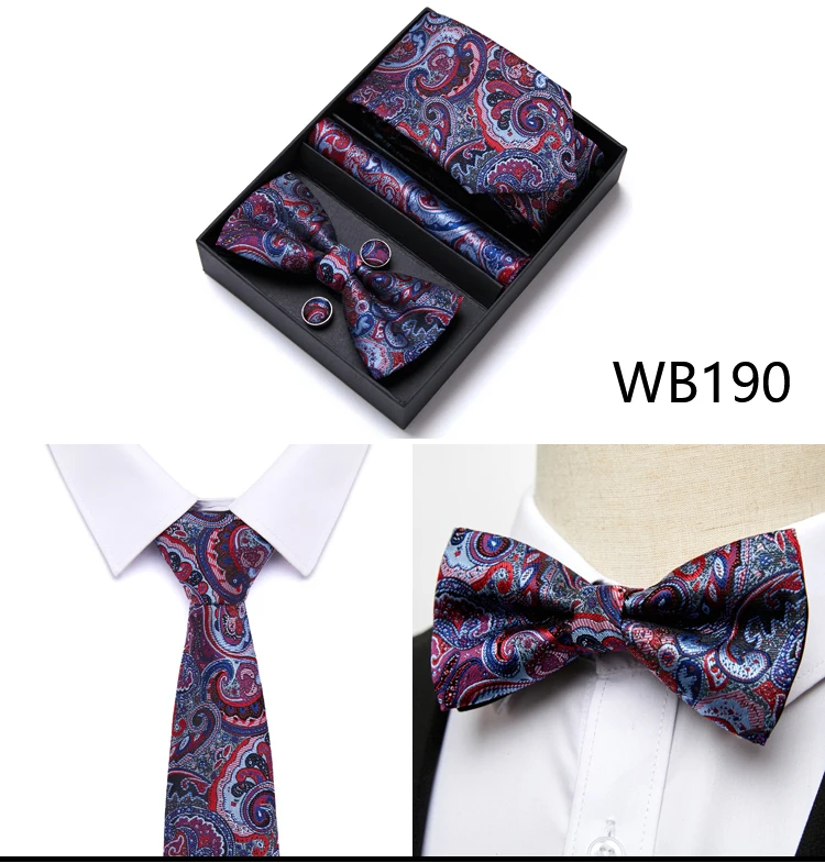 Cravate,Jacquard à rayures et points pour hommes, boutons de manchette ...