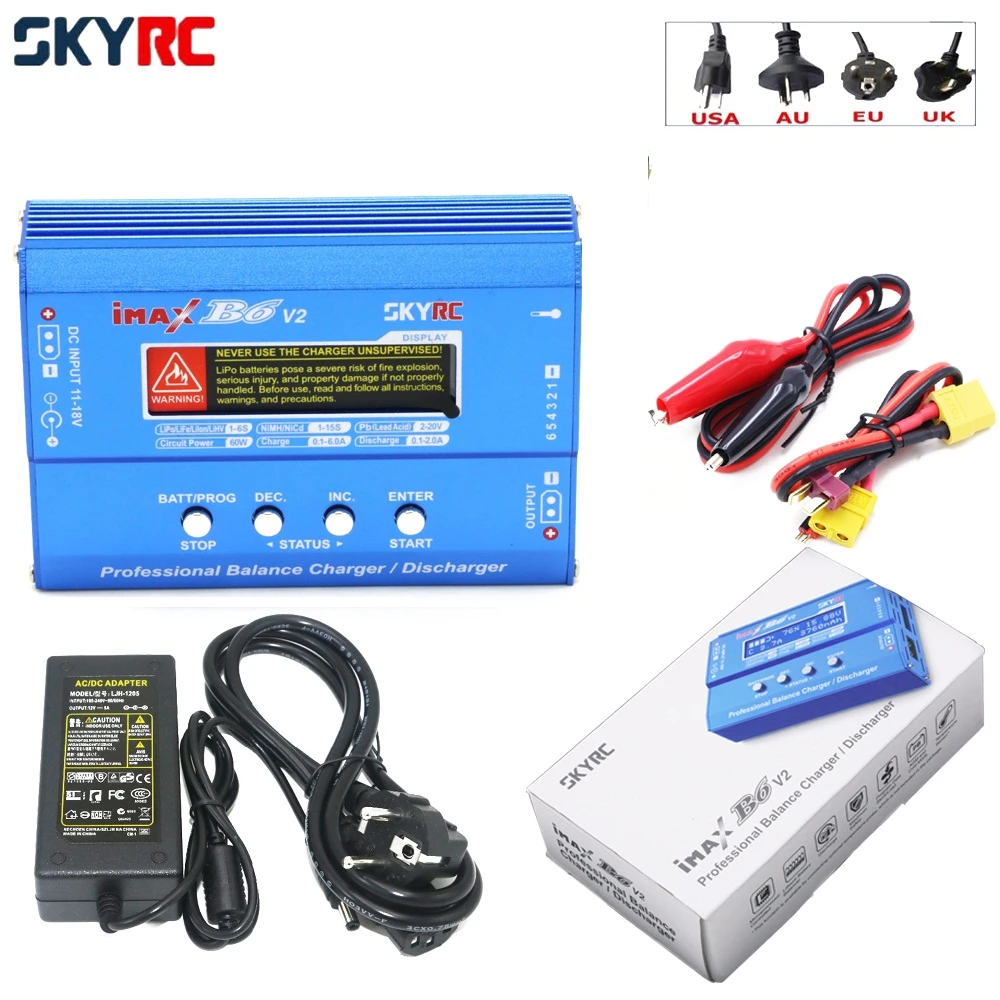 Original Skyrc Imax B6 V2 B6v2 Digital Lipo Nimh Battery Balance Charger With Ac Power 12v 5a ...