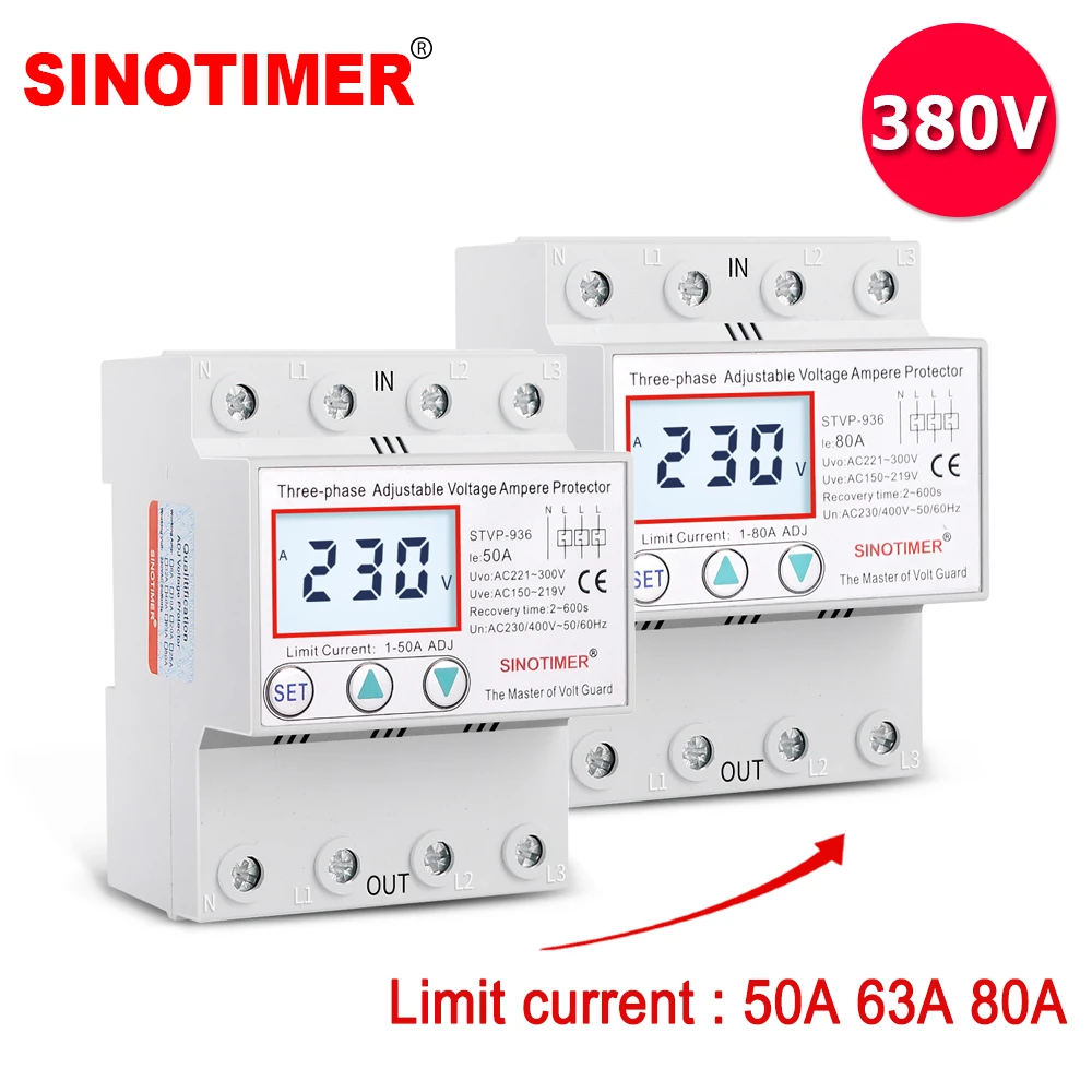 Three Phase 4 Wires 380v 50a 63a 80a Adjustable Voltage Ampere ...
