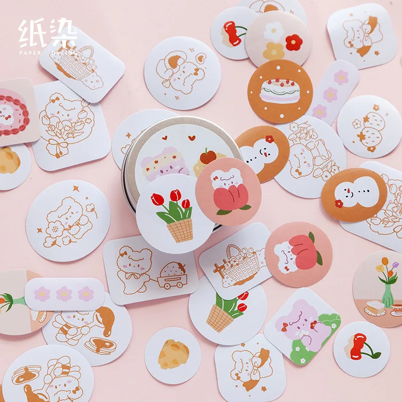 20sets/lot Kawaii Stationery Stickers Cute cartoon illustration Diary ...
