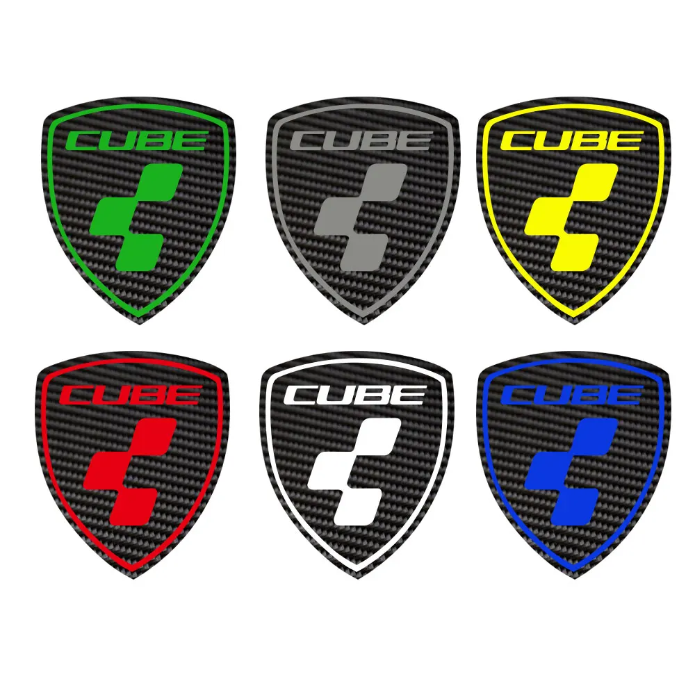 2x Voor Cube Fietsframe Stickers Carbon Fiber Badge Logo Lichaam ...