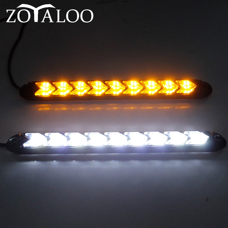 2pcs Car DRL LED Universal Daytime Running Light Waterproof Headlight ...