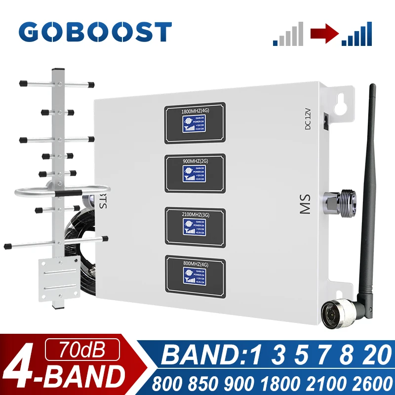 GOBOOST-70dB-Four-Band-Cellular-Amplifier-2G-3G-4G-Signal-Repeater-800 ...