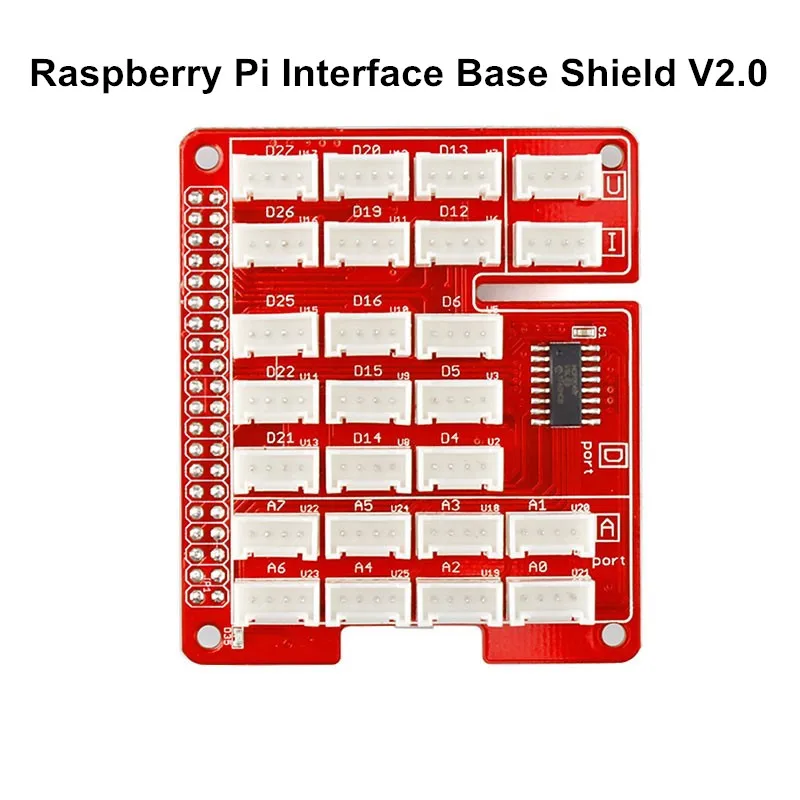 Base Shield V2.0 Raspberry Pi 4B Gpio Breadboard UART/I2C/interfaz analógica/Digital JST 2,0mm ...