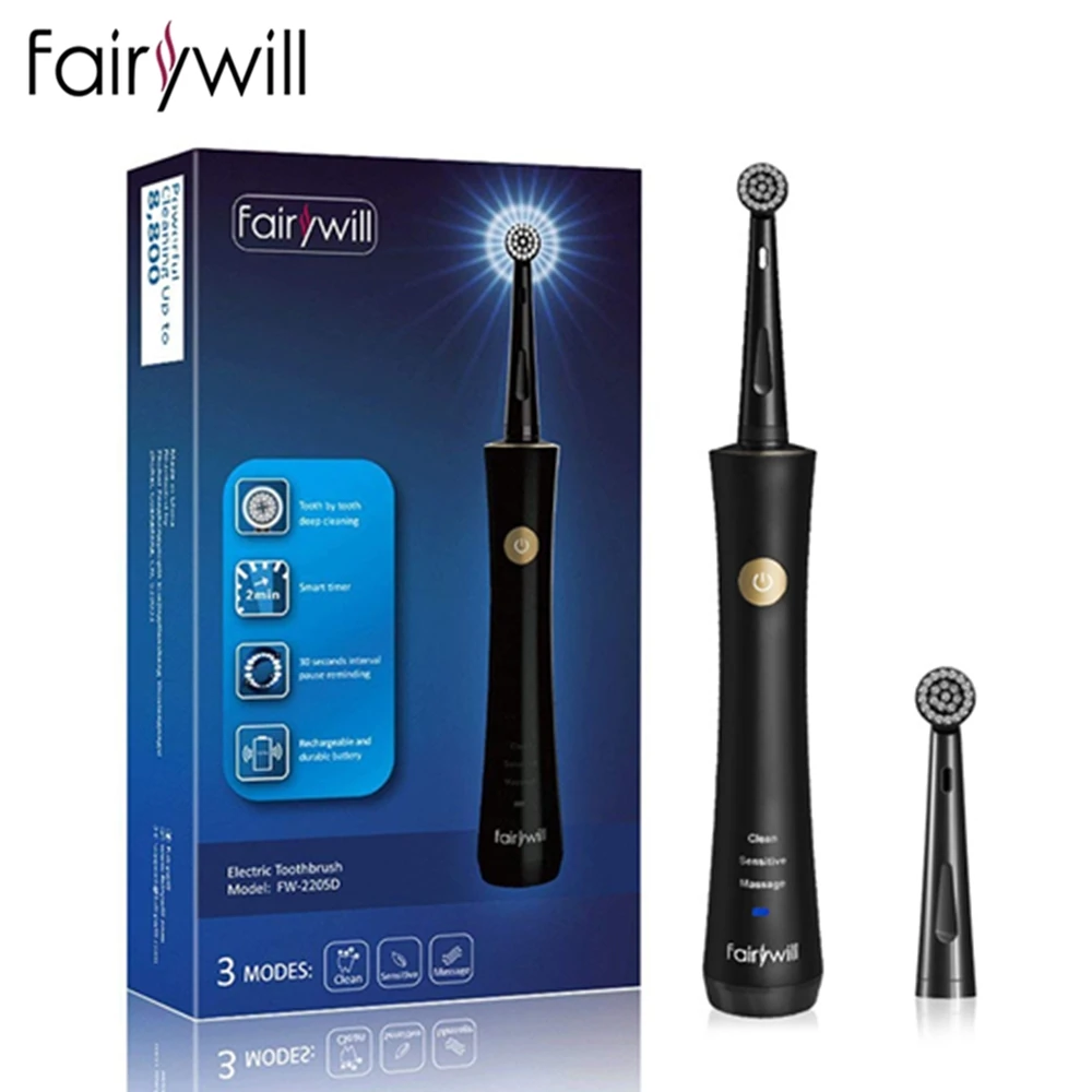 Fairywill FW 2205 Electric Toothbrushes for Adults Kids Smart Timer ...