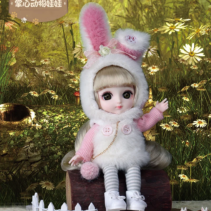 1/8 13 Joint 16cm High Quality Dolls Bjd Doll with Cute Animal Clothes ...