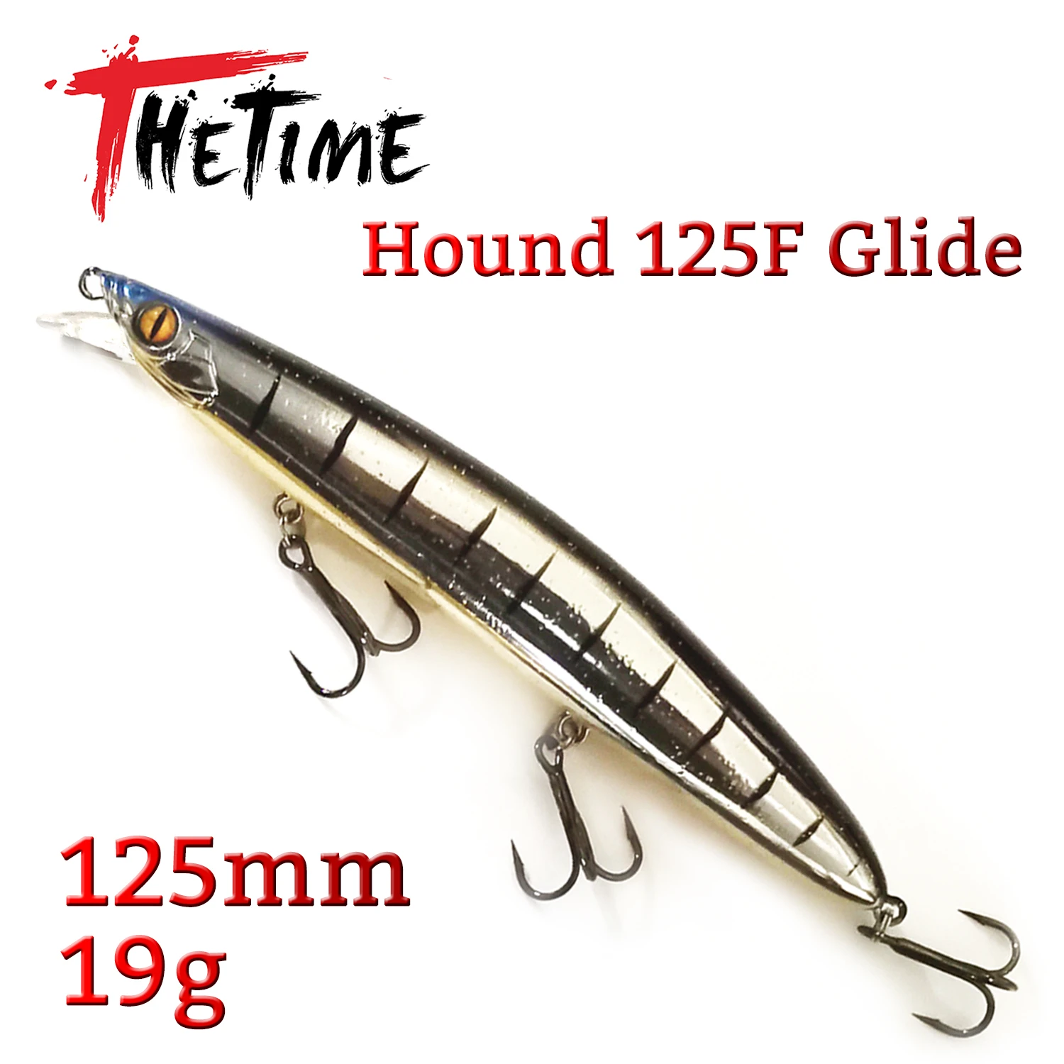 Thetime nova hound125f glide 19g flutuante minnow isca longa fundição ...