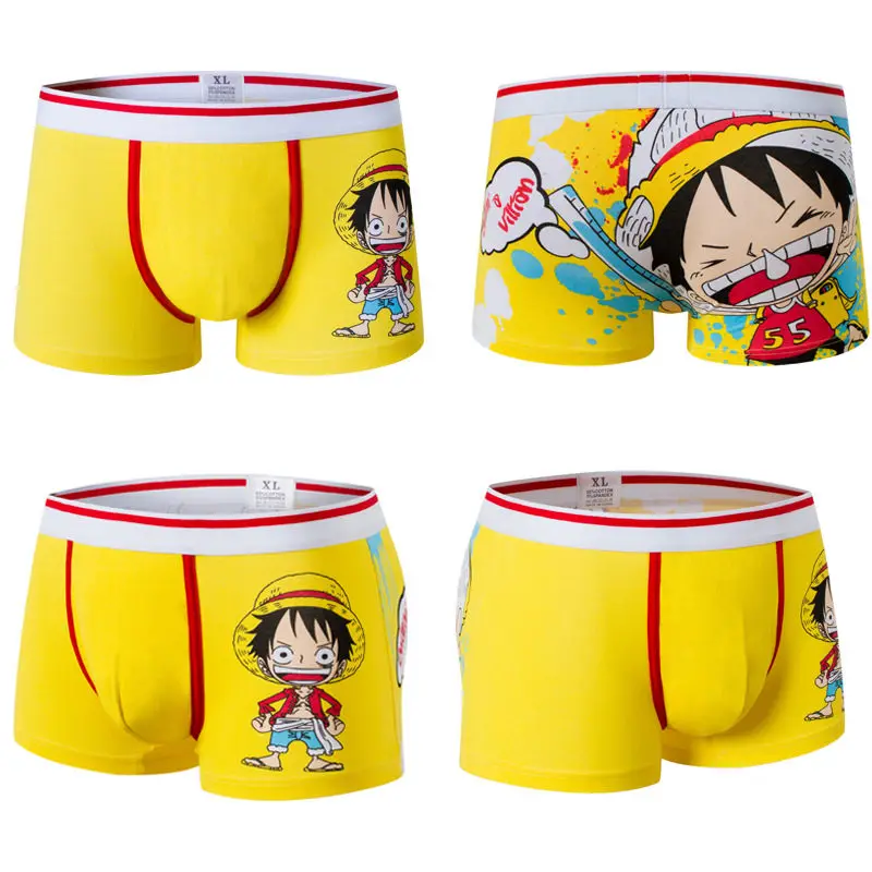 One Piece Luffy Cartoon Boxer Shorts Cotton | One piece Merchandise ...