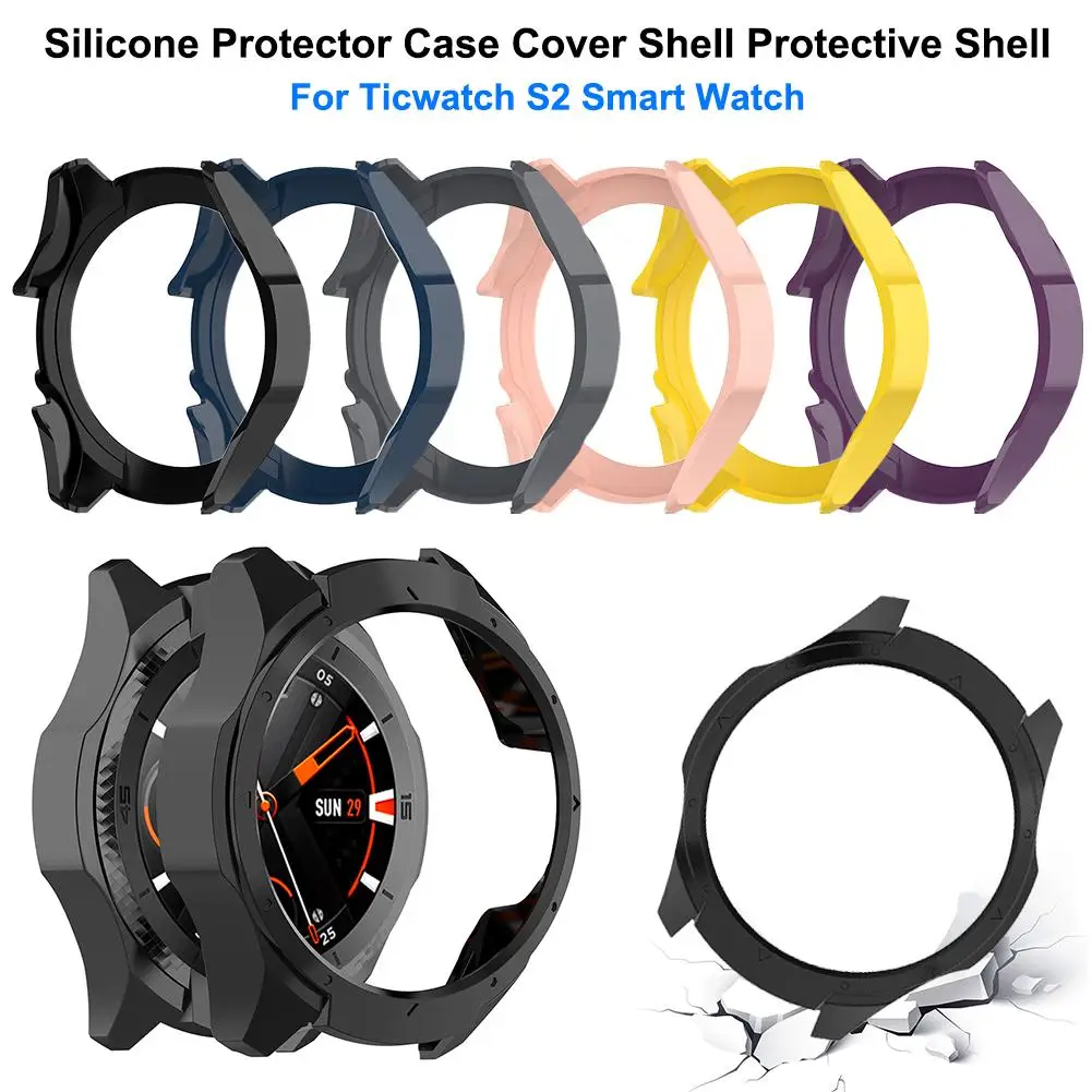 Funda protectora de silicona para Ticwatch S2, carcasa protectora para ...