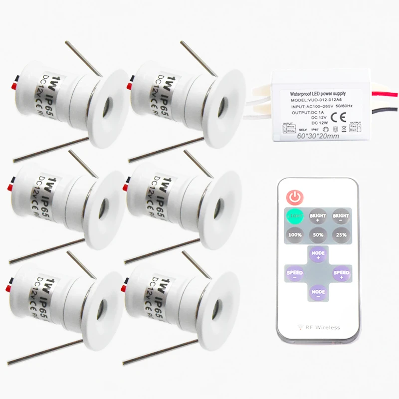 Dimmable Remote Rgb Rgbw 1w 12v Ip65 Mini Led Spot + Ip67 110v 220v ...