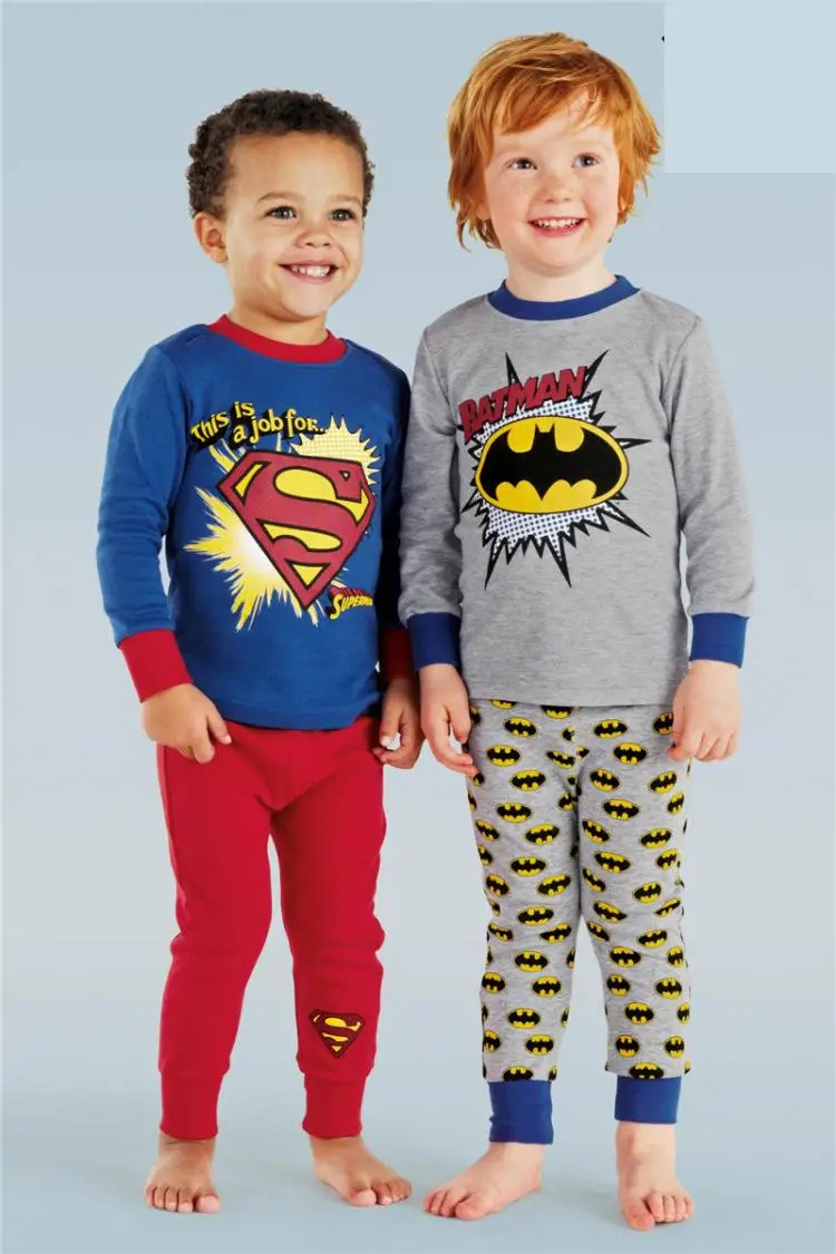 Crianças meninos 3t pijamas meninos manga longa pijamas para outono ...