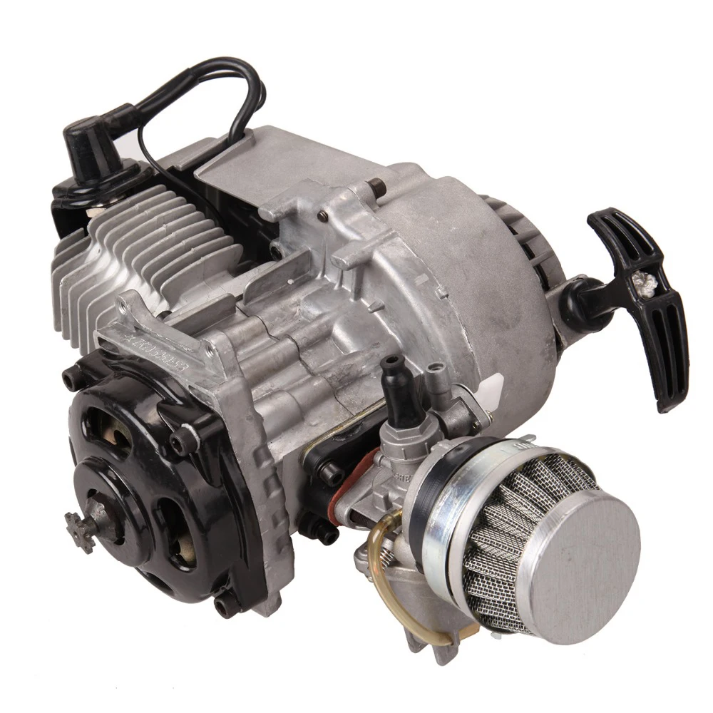 49CC-Engine-2-Stroke-Pull-Start-Dirt-Bike-Mini-Choppers-Pocket-Pit ...