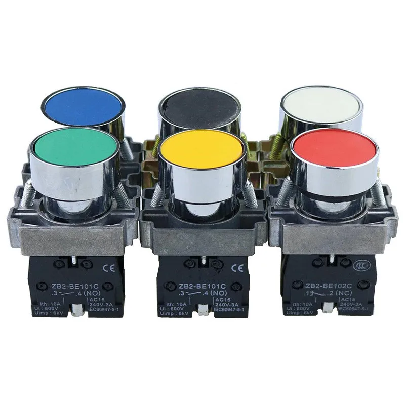 Push Button Switch | Flat Round Panel - Momentary Push Button Switch ...