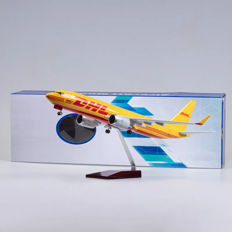 48CM 1:85 scale B737 model DHL Express airline with base Landing Gears ...