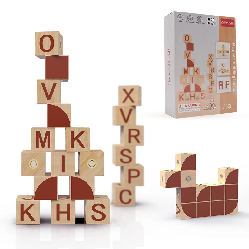 Magnetic-Alphabet-Learning-Toys-Montessori-Kids-Magnetic-Wooden ...