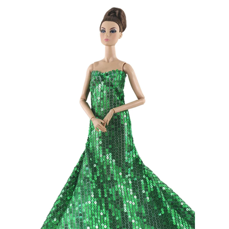 BARBIE sequin dress/Barbie outfit/Barbie party dress/Blue Green barbie ...