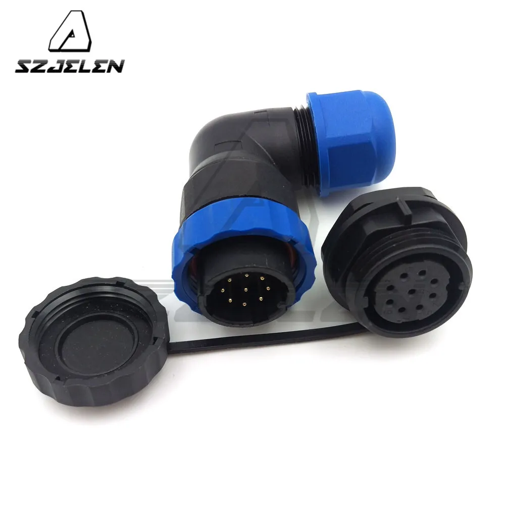 SD20TP-ZM-IP67-Waterproof-9-Pin-Male-Plug-And-Female-Socket-Connector ...