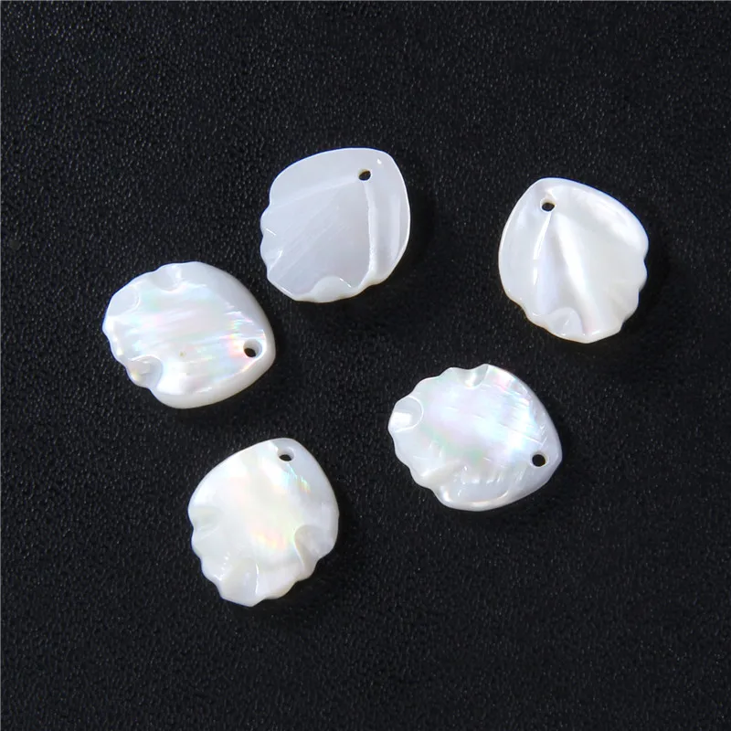 Perles de Coquillage Blanc pour,14MM-2PCS--Perle De Coquille De Fleur ...