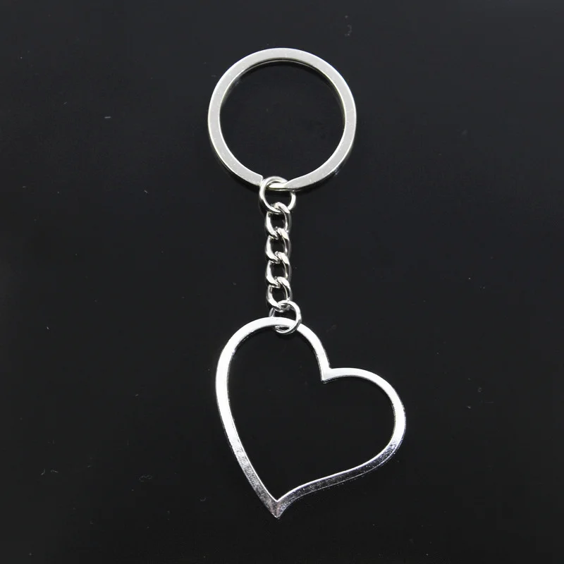 Fashion Keychain 39x35mm Heart Silver Color Pendants DIY Men Jewelry ...