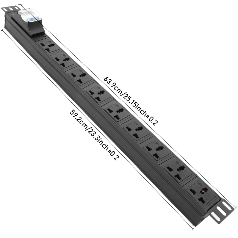 8 prises-Commutateur pneumatique 32A 8000W--Multiprise réseau T1 PDU ...