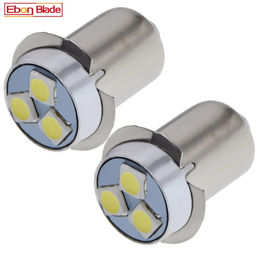 2pcs P13.5s Pr2 Led Flashlight Light Bulb White 3v 4.5v 6v 12v 18v Dc For Maglite Miniature ...