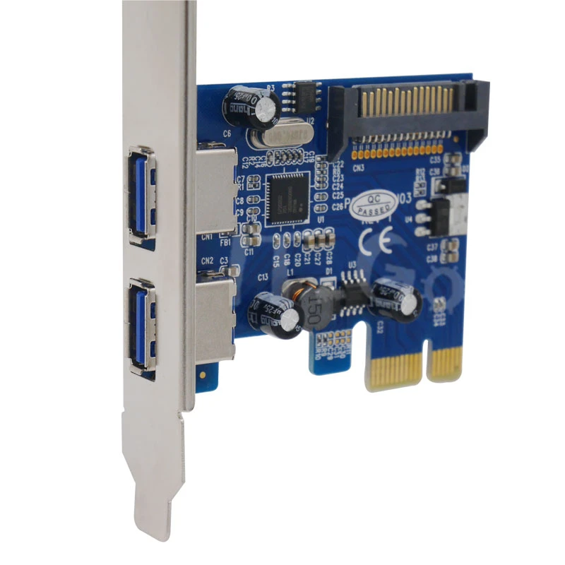 2 Port SuperSpeed USB 3.0 PCI E PCIE PCI Express sata power ...