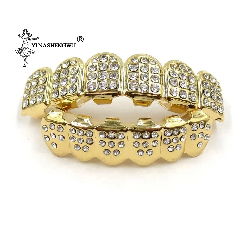 Juego de dientes de Hip Hop para hombre, joyería de rapero Grillz ...