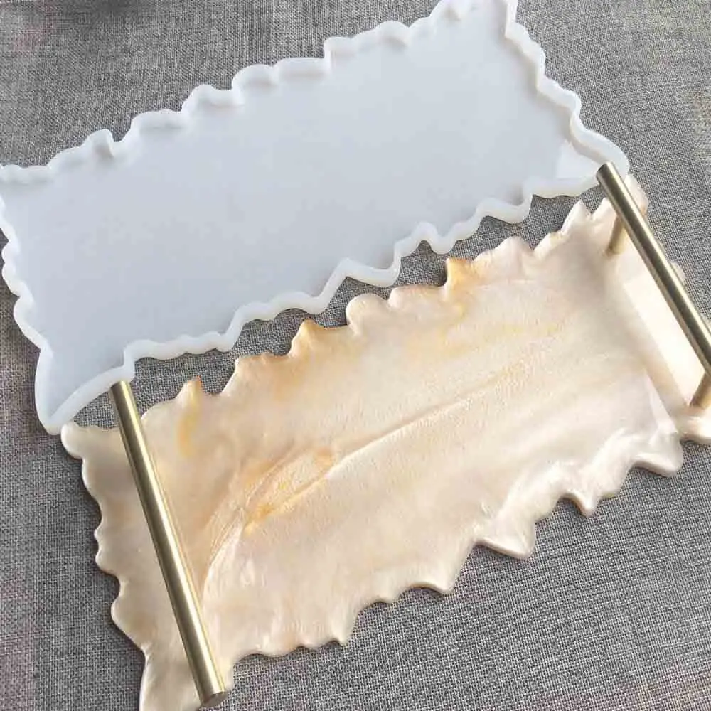 DIY Table Molds Large Size Irregular Rectangular Round Silicone Mold ...