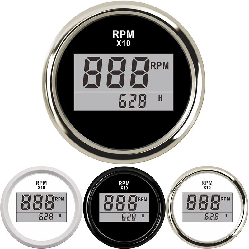 52mm-outboard-engine-tachometer-Gauge-with-Hour-0-9990-RPM-Meter-for ...