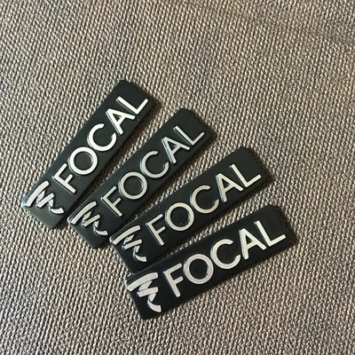 4x 3d Metal Focal Aluminum Car Steering Wheel Emblem Sticker Audio ...