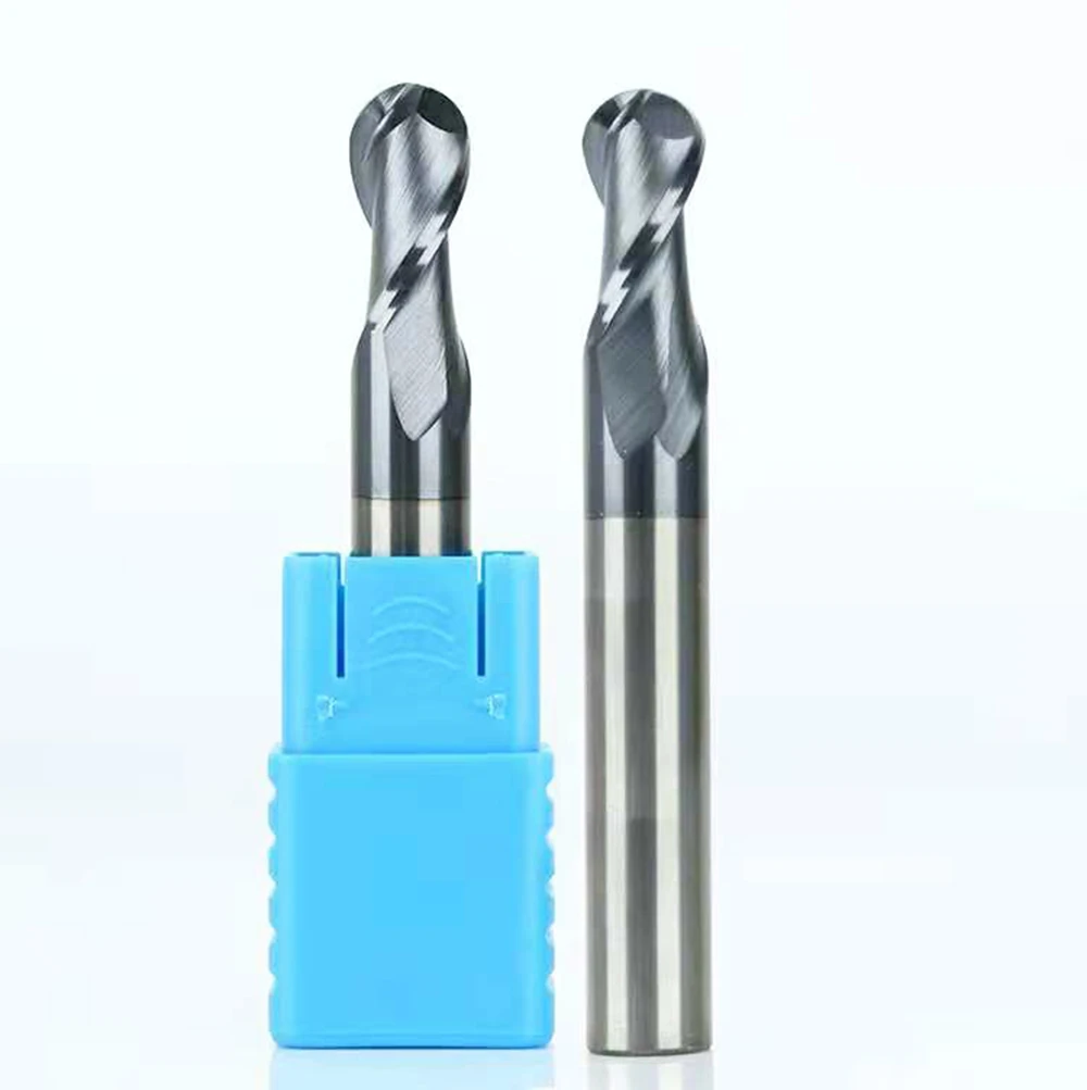 Cnc Cutting Tools Wood Milling Cutter Ball Nose End Mill 2 Flute Hrc50 ...