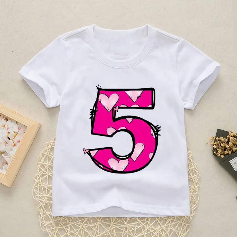 Baby Digital Clothes Number 1-9 Letter Print Boys/Girls T shirt Kids ...