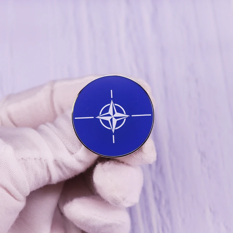 Nato North Atlantic Treaty Organization Flag Lapel Pin Emblem Badge ...