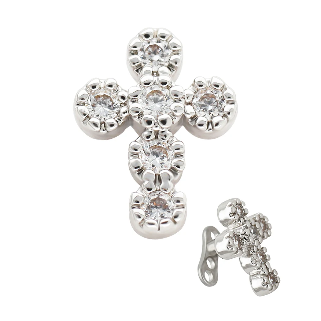 JHJT G23 Titanium Dermal Anchor Cross Micro Dermal Anchor Skin Diver ...